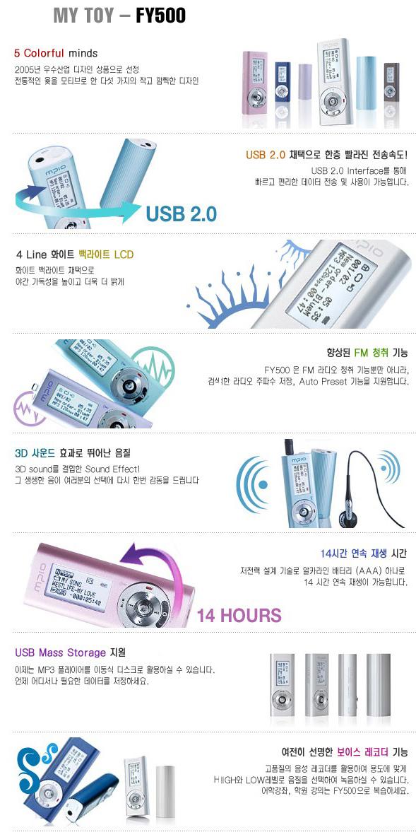 뽐뿌::[mp3] mpio FY500 1G 구입완료